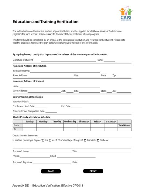 Appendix Dd Education Verification Pdf