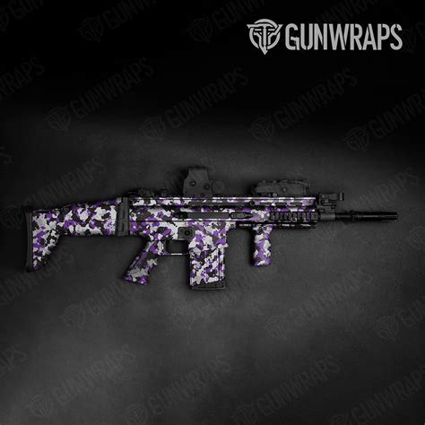 Cumulus Purple Tiger Camo Gun Skin Vinyl Wrap For Tactical Free