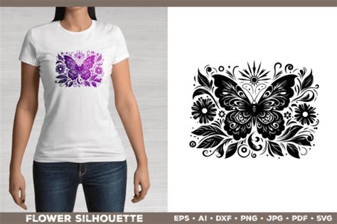 Flower Design Svg Elegant Butterfly Svg Graphic By Julimur · Creative