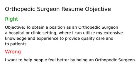 Top 18 Orthopedic Surgeon Resume Objective Examples