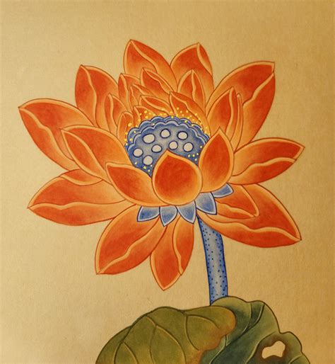 민화 그리기 키트 연꽃 화훼도 Diy Kit