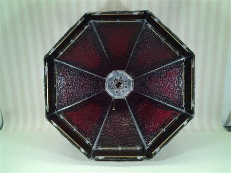 Rarevintage Budweiser Stain Glass Leaded Ruby Red Bar Light