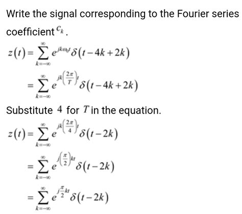 Solved Question For T Find X T For Given Fourier Series Chegg