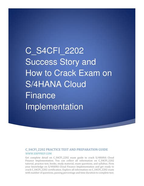 PPT C S4CFI 2202 Success Story And How To Crack Exam On HANA Cloud