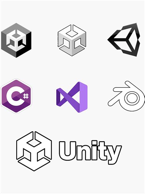 Unity Sticker Pack Unity Game Developer Sticker For Sale By Rbsupercool Redbubble