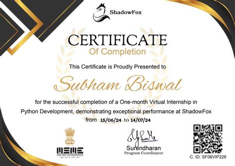 Subham Biswal On Linkedin Shadowfox Pythondevelopment Python