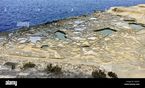 Salt Pans Gozo Malta Stock Photo Alamy