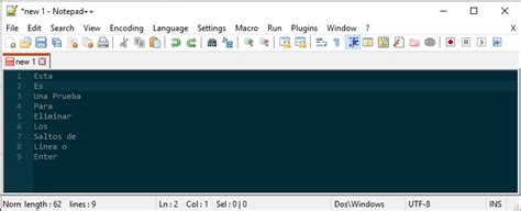NotePad Buscar Y Remplazar Enters Saltos De Linea En Un Texto