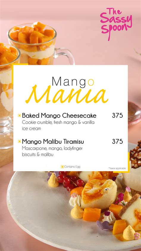 The Sassy Spoon Menu Menu For The Sassy Spoon Koregaon Park Pune Pune