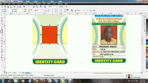 Template Id Card Corel Draw X Materi Belajar Online