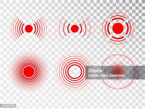 통증 빨간색 원 또는 현지화 마크 아 프 장소 기호 통증의 추상 기호 아픈 자리 또는 상처 신체 부위 마커 진통제 광고 및 의료 정보 포스터에 대 한 디자인 요소 가리키기에