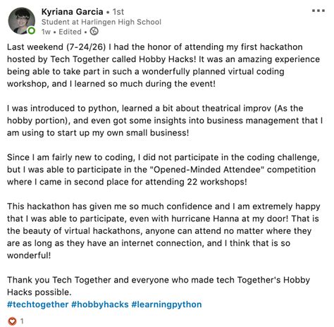 How To Highlight Your Hackathon Experience On Linkedin By Fiona