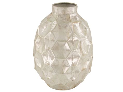 Flasche Metall Silber H 31 Cm Decofinder