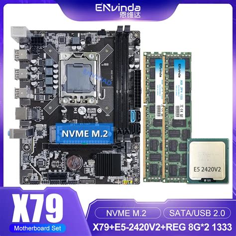 Envinda X79 Motherboard Lga 1356 Set Kit With Xeon E5 2420v2 Cpu
