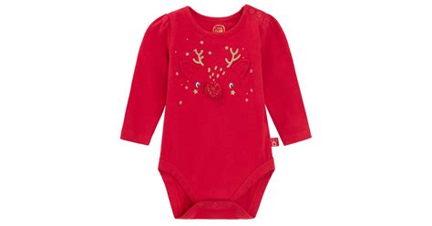 Body S Dlouhým Rukávem A Aplikací červené 98 Red Bambule