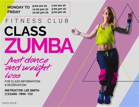 Zumba Class Template Postermywall