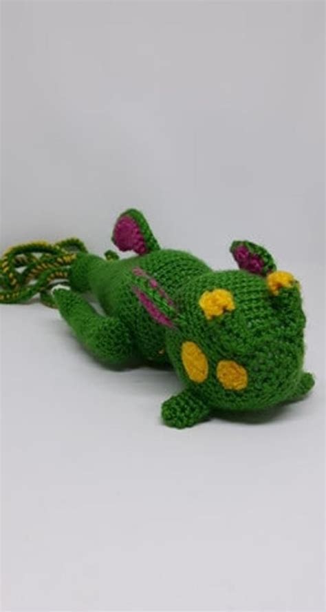 Subnautica Sea Dragon Leviathan Crochet Pattern Amigurumi Green