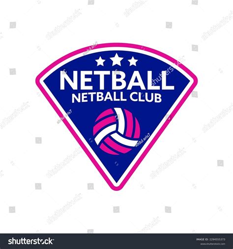 Netball Emblem Logo Template Sport Logo Stock Vector Royalty Free