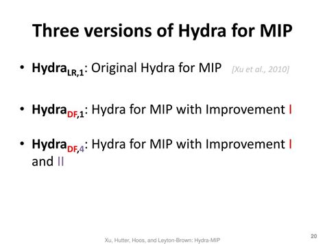 Ppt Hydra Mip Automated Algorithm Configuration And Selection For