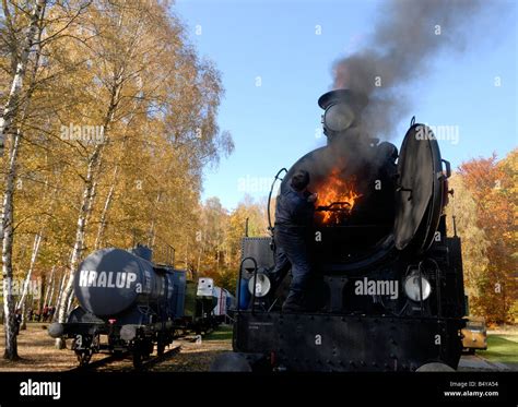 Steam Locomotive Tank Engine Railway Open Smokebox With Fire Inside
