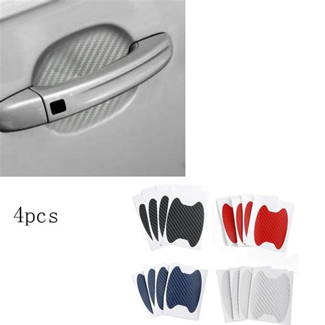 CHIZIYO 4PCS Lot Universal Carbon Fiber Car Door Handle Protection Film