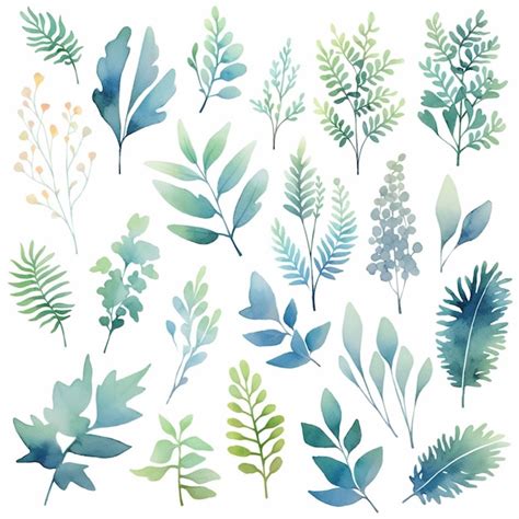Premium Ai Image A Close Up Of A Bunch Of Different Types Of Leaves
