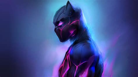 Black Panther Light Blue Shades Background Hd Black Panther Wallpapers