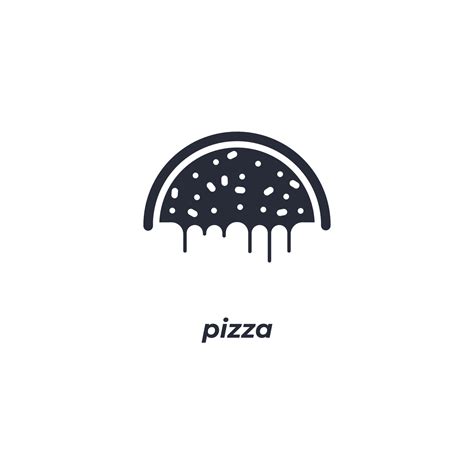 Vector Sign Pizza Symbol Is Isolated On A White Background Icon Color