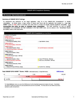 Owasp Report Template Fill Online Printable Fillable Blank PdfFiller