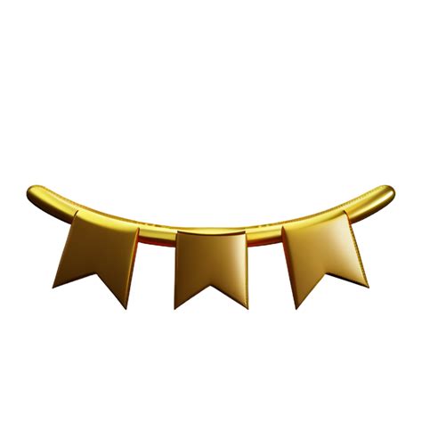 Party Banner Gold Ai Generative 28885129 Png
