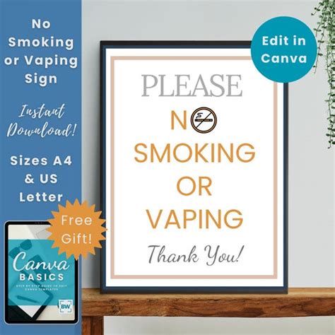 No Vaping Poster Etsy
