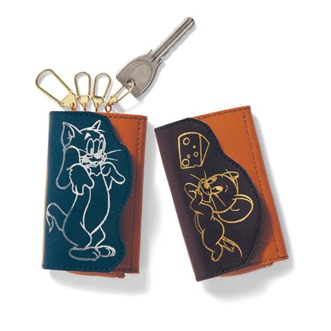 トムとジェリー 栃木レザー製小銭入れ付きキーケース 日本製 Tom And Jerry Official Online Store