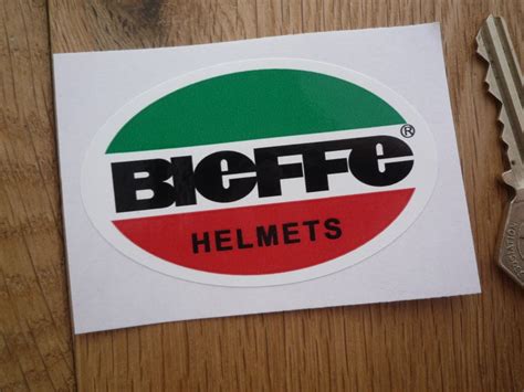 Bieffe Helmets Green Red Black And White Oval Sticker 3
