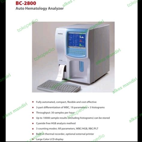 Jual Hematologi Analyzer Mindray Bc 2800 Jakarta Timur Alkes