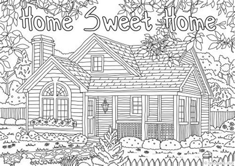 Beautiful Houses Bundle 10 Printable Adult Coloring Pages Etsy