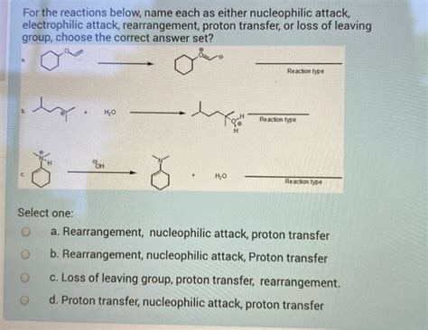 Solved For The Reactions Below Name Each As Either