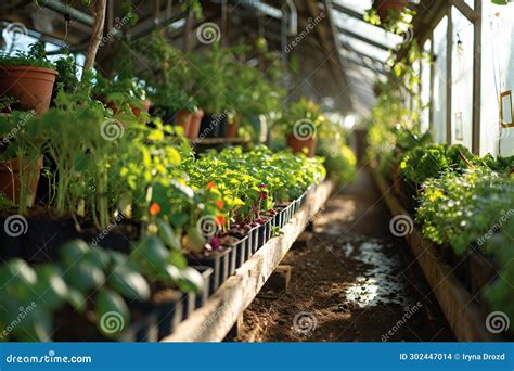 Tomatoes Greenhouse Industrial Greenhouse To Grow Tomatoes Stock