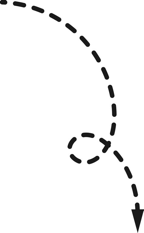 Hand Drawn Dashed Arrow Shape 21999502 Png