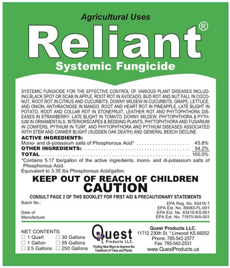 Quest Reliant Systemic Fungicide 1 Quart