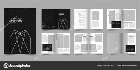 Building Architecture Portfolio Template Stock Vector By Pixeness