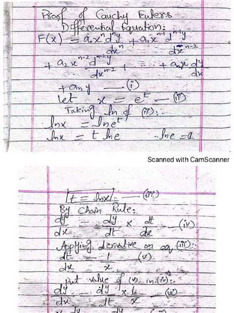 Cauchy Eulars Differential Equation Pdf