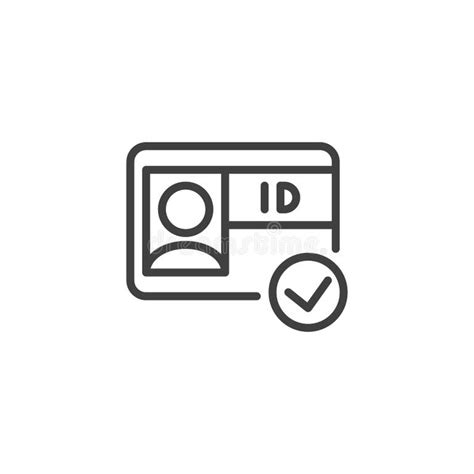 Security Badge Id Outline Stock Illustrations 3 269 Security Badge Id Outline Stock