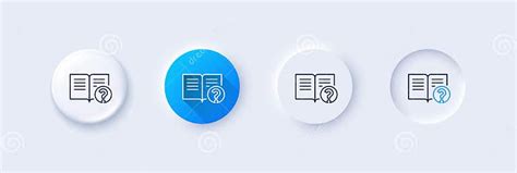 technical help line icon instruction sign line icons vector stock
