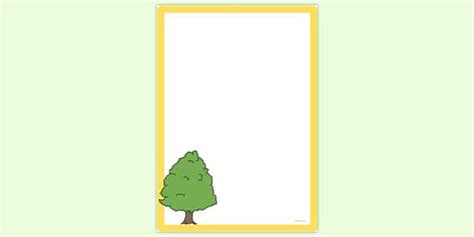 FREE Simple Blank Big Tree Page Border Save Time Planning