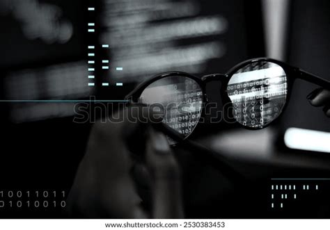 Programmers Hands Holding Glasses Reflecting Digital Stock Photo 2530383453 | Shutterstock