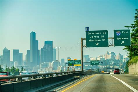 Seattle Road Sign Washington State Stock Image Image Of Structure
