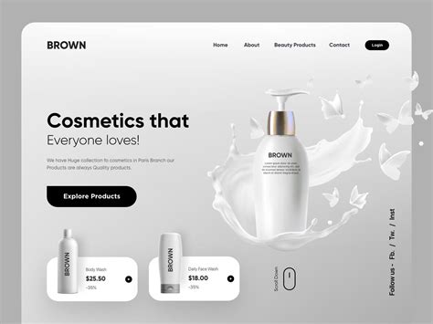 cosmetic landing page ux ui design artofit