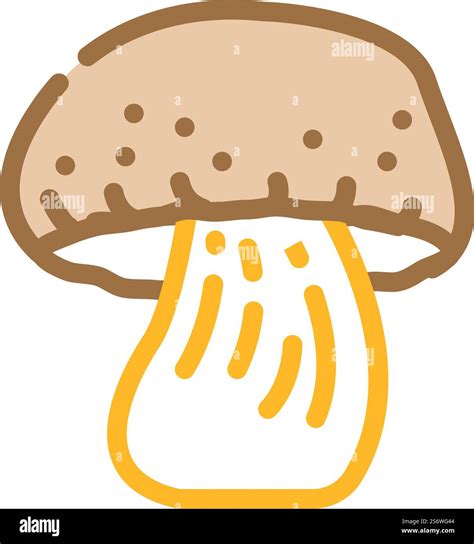 Cep Mushroom Color Icon Vector Cep Mushroom Sign Isolated Symbol