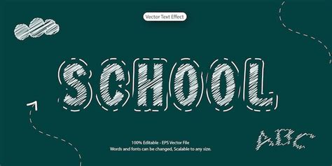 Premium Vector Back To School Editable Text Effect