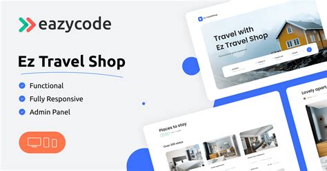 ez travel shop template nocode template by eazycode